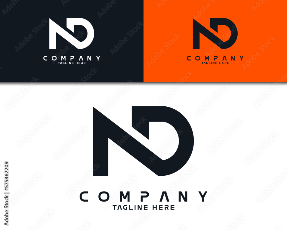 initial ND logo design, suitable for logo company, logo business, and ...