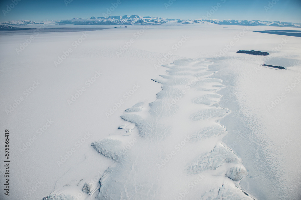 The Erebus Glacier Tongue in McMurdo Sound, Antarctica. Stock Photo ...