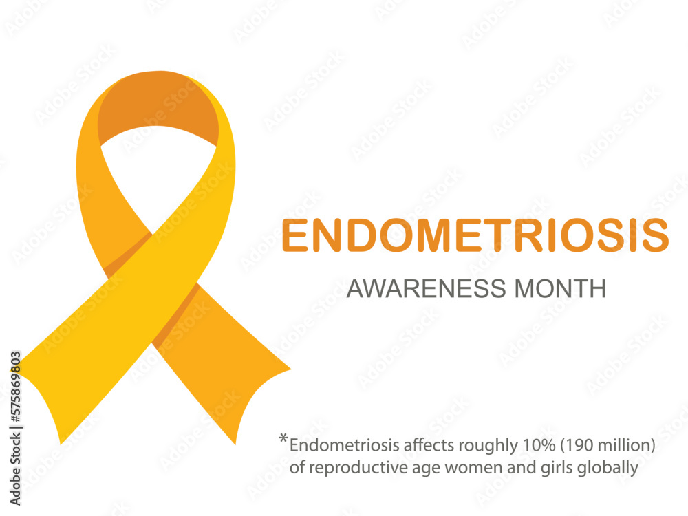 Endometriosis Awareness Month Poster Design Stock Vector | Adobe Stock