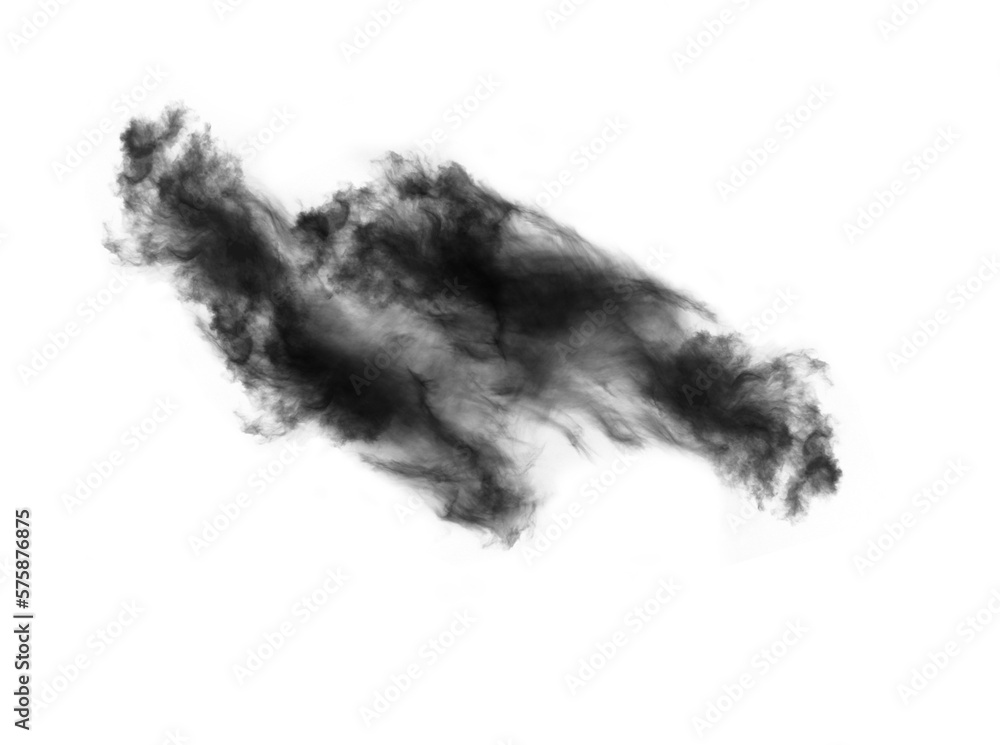 Black smoke cloud, fog or smokey flare and realistic vector of steam or ...