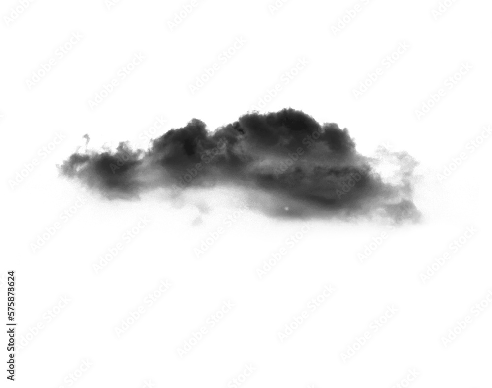 Black smoke cloud, fog or smokey flare and realistic vector of steam or gas, mist explosion with ...