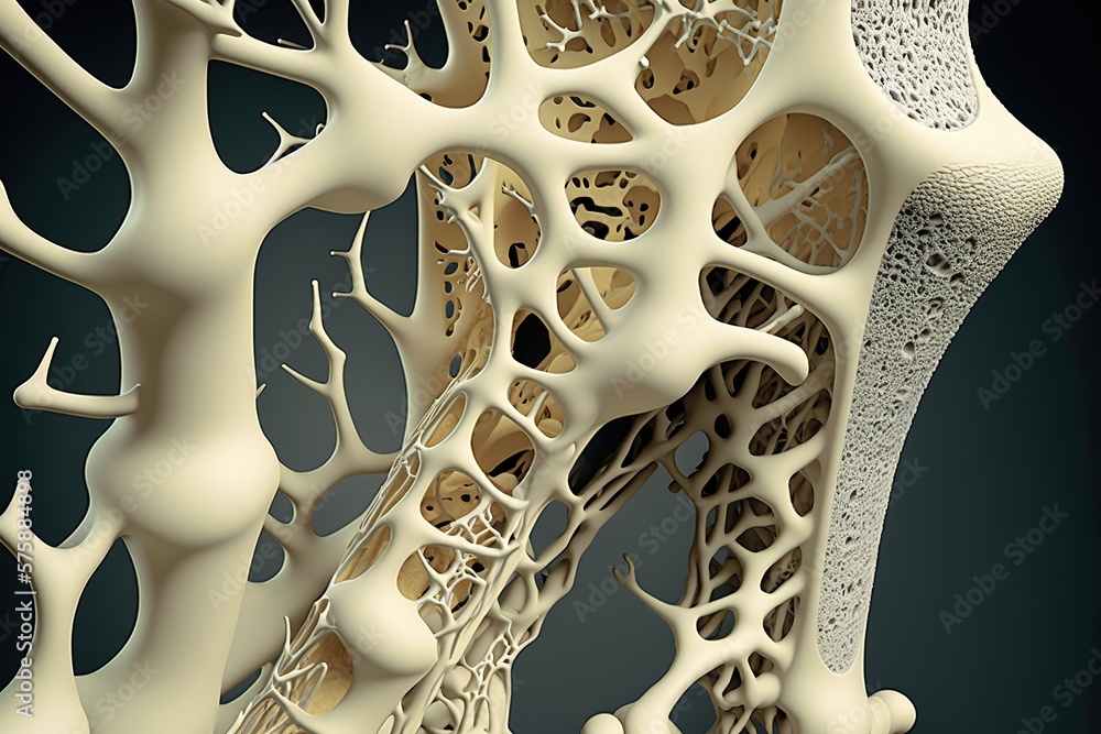 osteoporosis bone micro structure created by generative AI Stock ...
