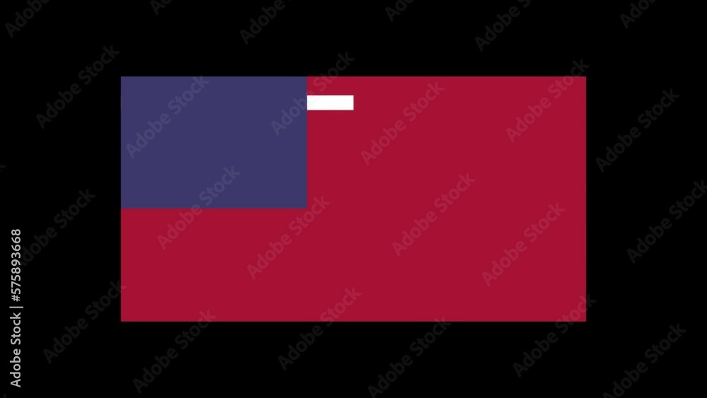 USA Flag animation green screen chroma key background 4K motion ...