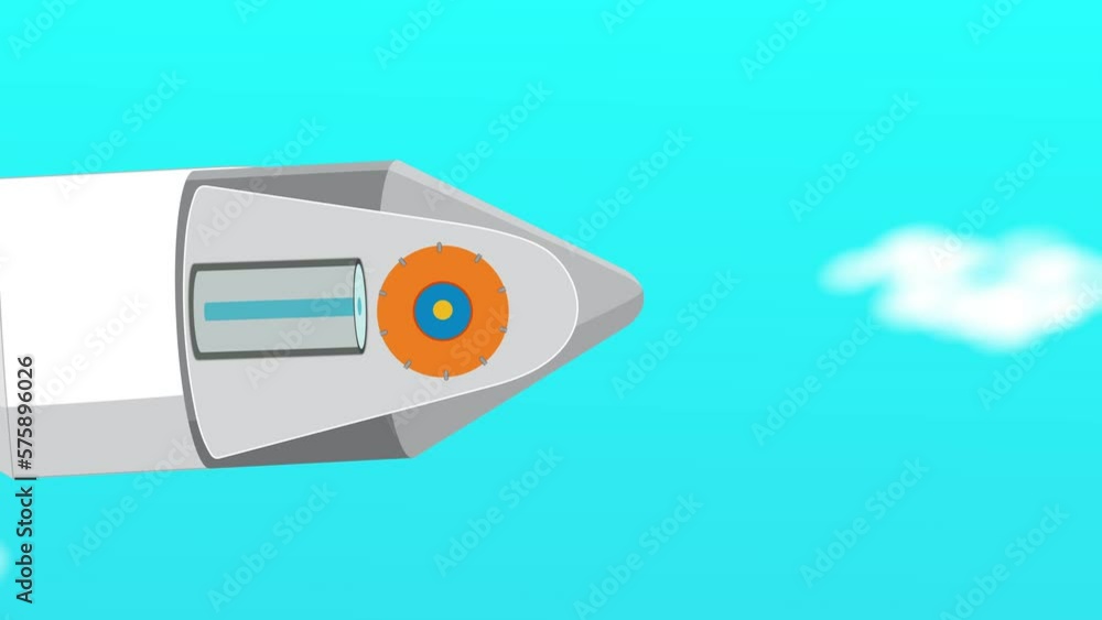 An animated of hypersonic missile falling and explode 素材庫影片 | Adobe Stock