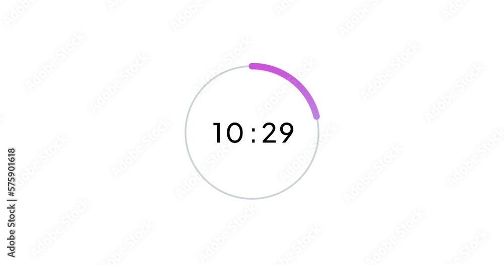 16 Seconds Digital Timer Countdown Animation Is Isolated On White Background 16 Sec Countdown