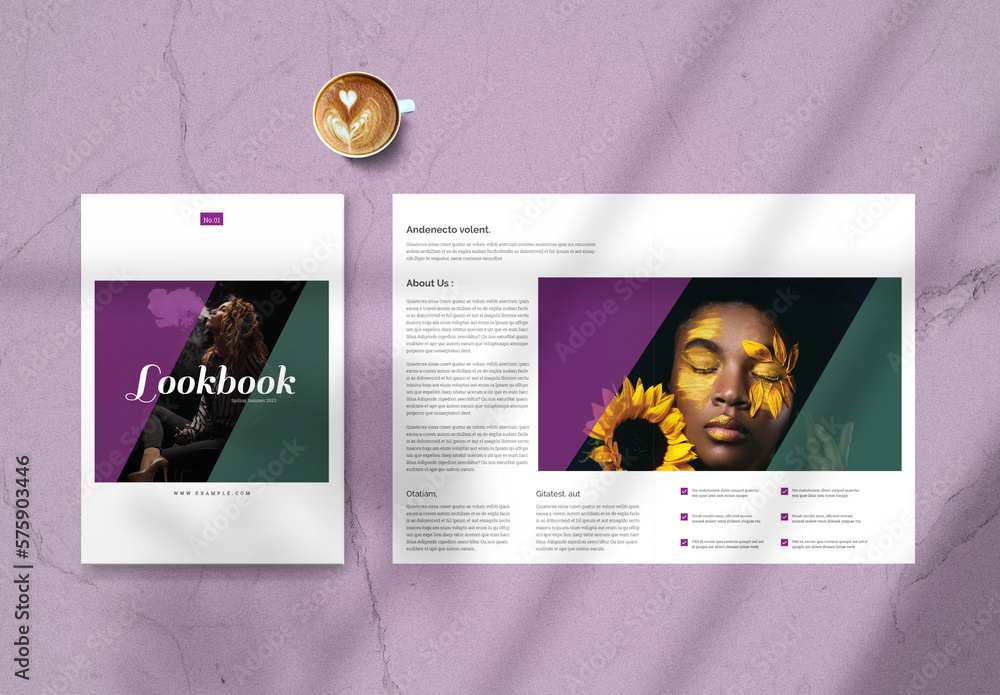 Fashion Lookbook Layout Stock Template | Adobe Stock