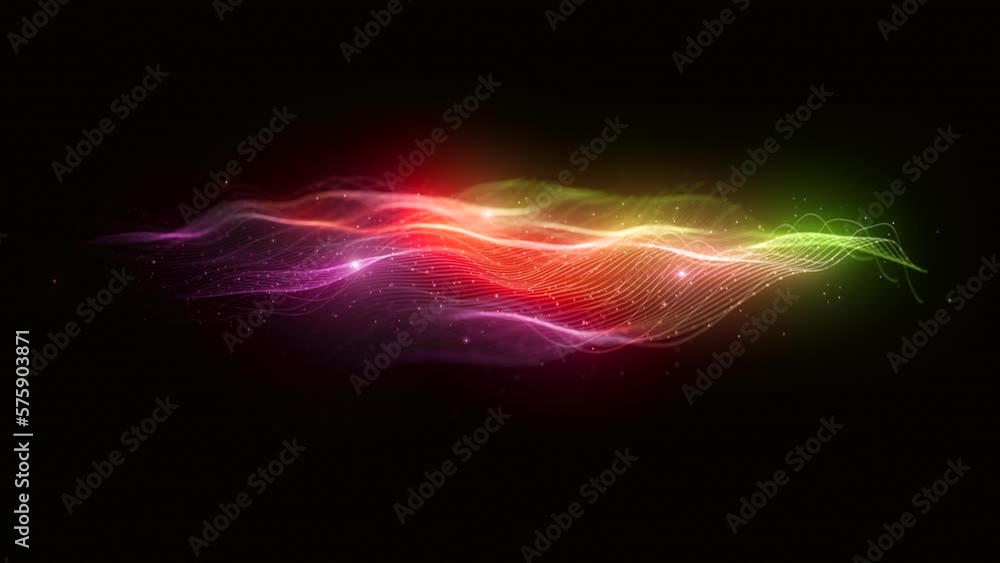 Colorful Waving Mesh Fx Background Loop/ 4k animation of an abstract ...