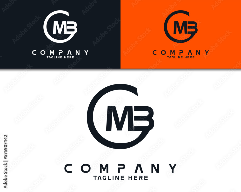 initial MB or M3 logo design, suitable for logo company, logo business ...
