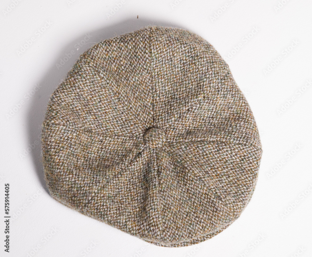 kent, uk 01.01.2023 Harris Tweed baker Boy Cap scotland, Peaky Blinders ...