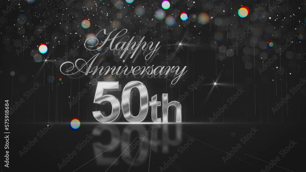 Congratulations on the anniversary of the 50th, silver background ...