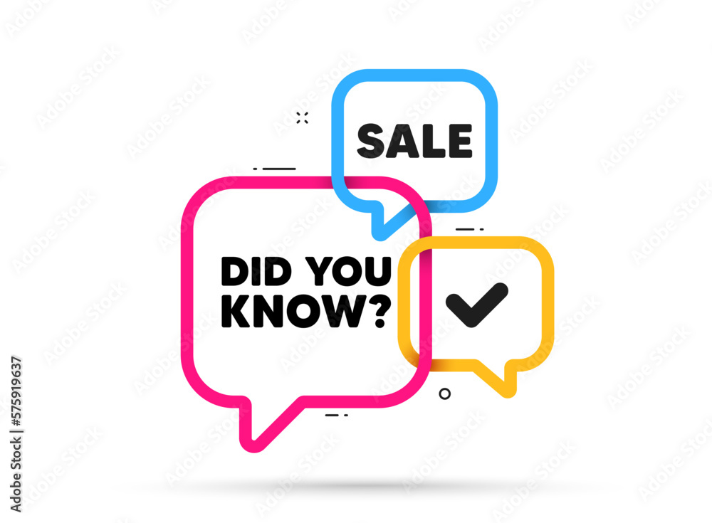 Vetor de Did you know tag. Ribbon bubble chat banner. Discount offer ...