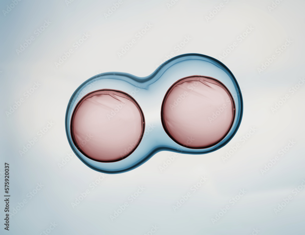 Cells division process, Cell divides into two cells Stock Photo | Adobe ...