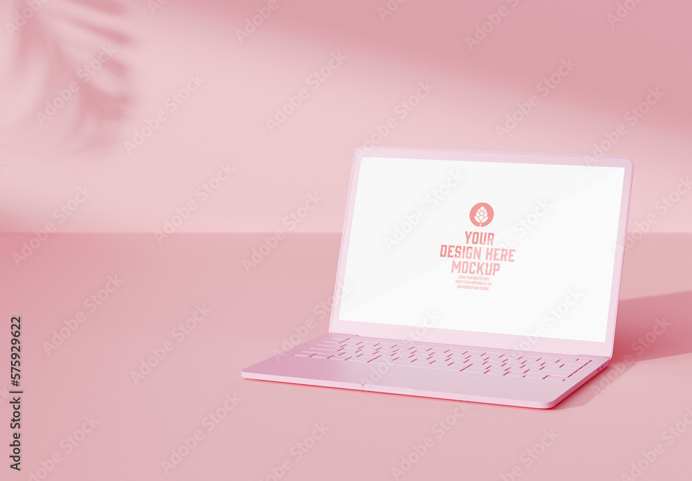 Abstract Background with Laptop Mockup Stock Template | Adobe Stock
