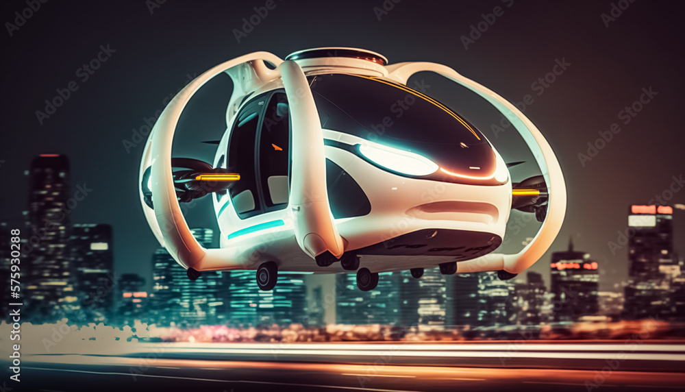 Passenger Autonomous Aerial Vehicle AAV. Future of urban air mobility ...