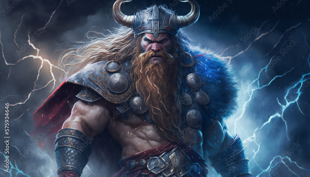 Thor, god of thunder, lightning, and battle - German Mythologies ...