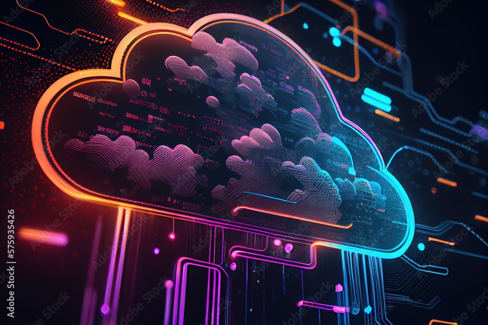 Cloud computing technology concept. Cyber security. Smart city and ...