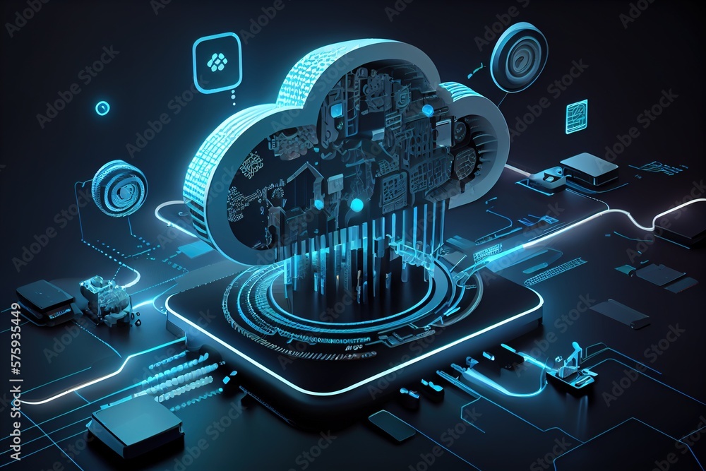 Cloud computing technology concept. Cyber security. Smart city and ...