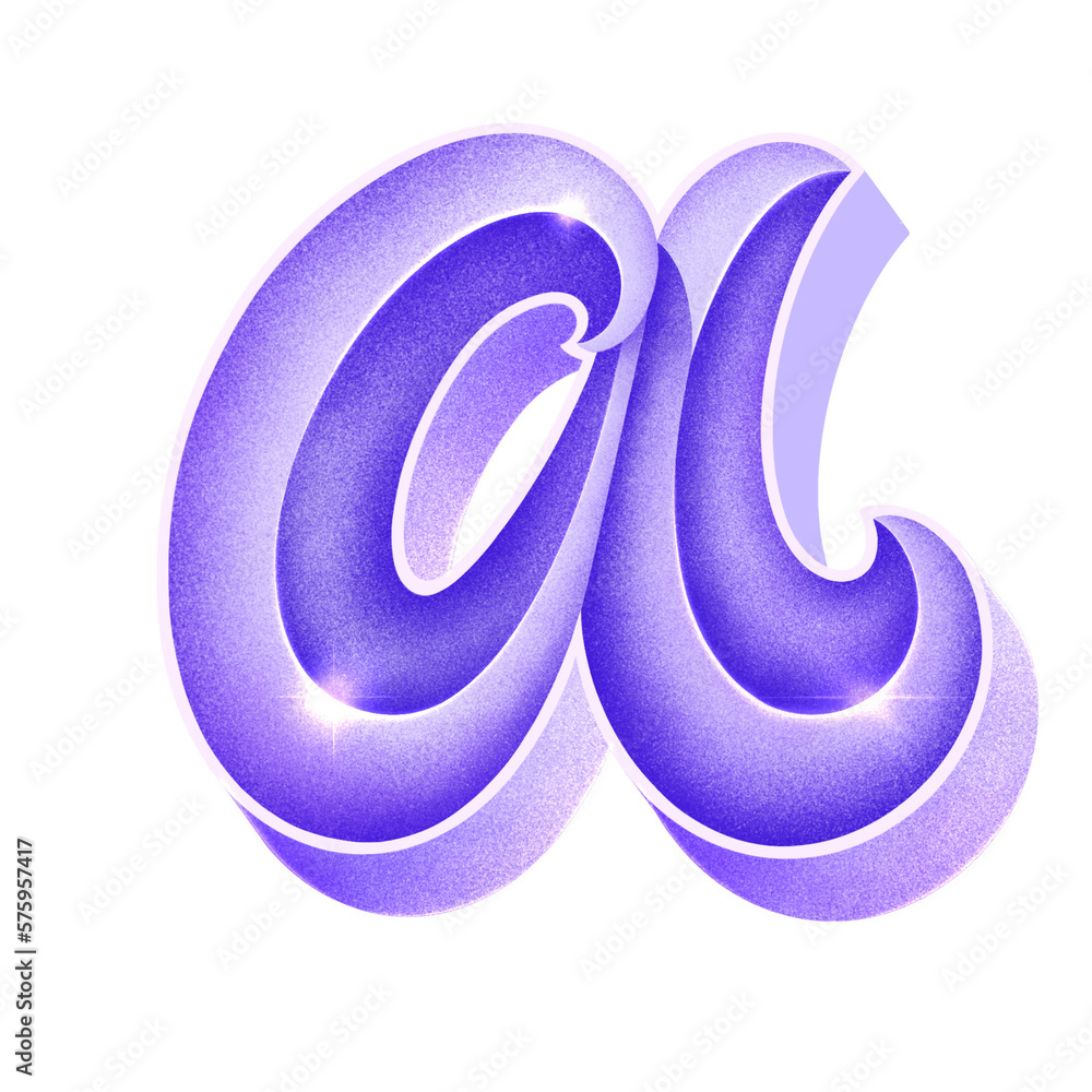 Hand drawn Letter A - shiny metallic glitter texture typographic font ...