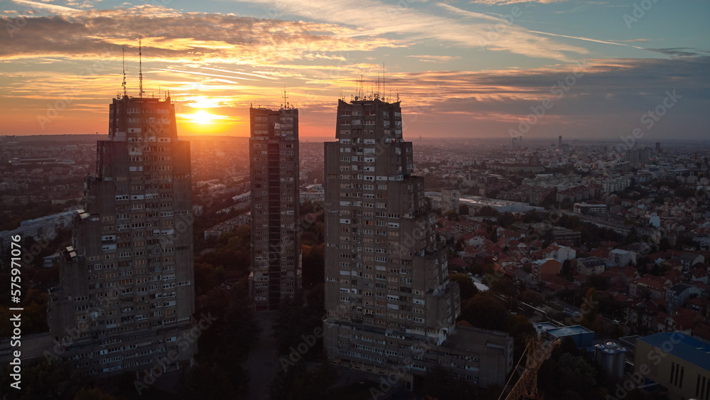 Eastern gate buildings, one of recognizable brutalism architecture ...