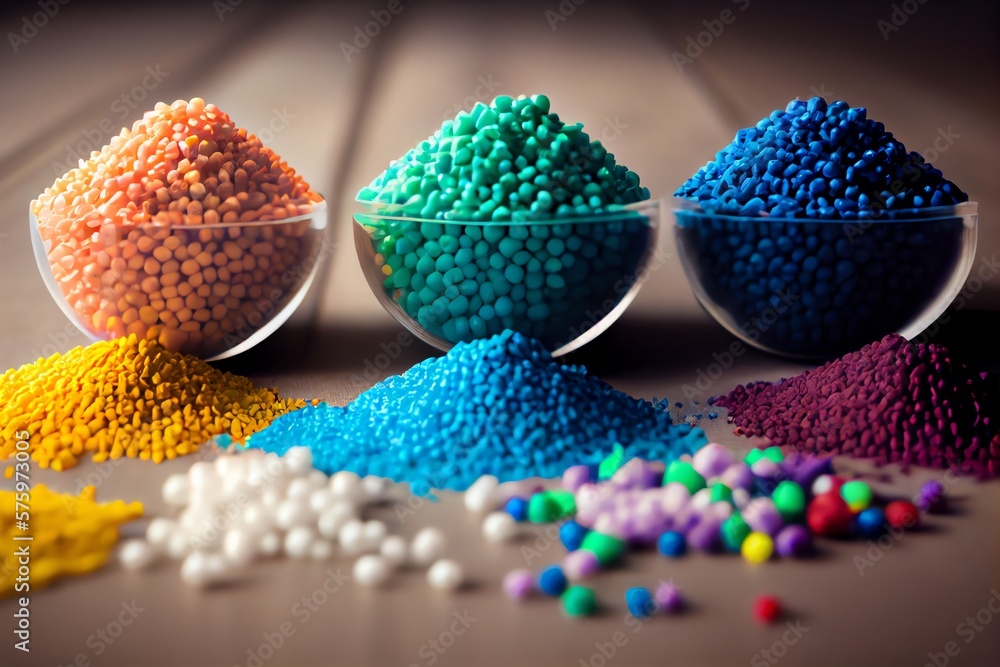 Nature-Friendly Biodegradable Plastic Granules Different Colors On ...