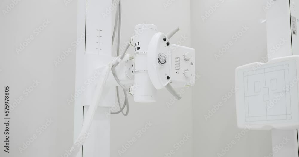 Modern X-ray room, X-Ray Machine. Study of the human body. Modern ...