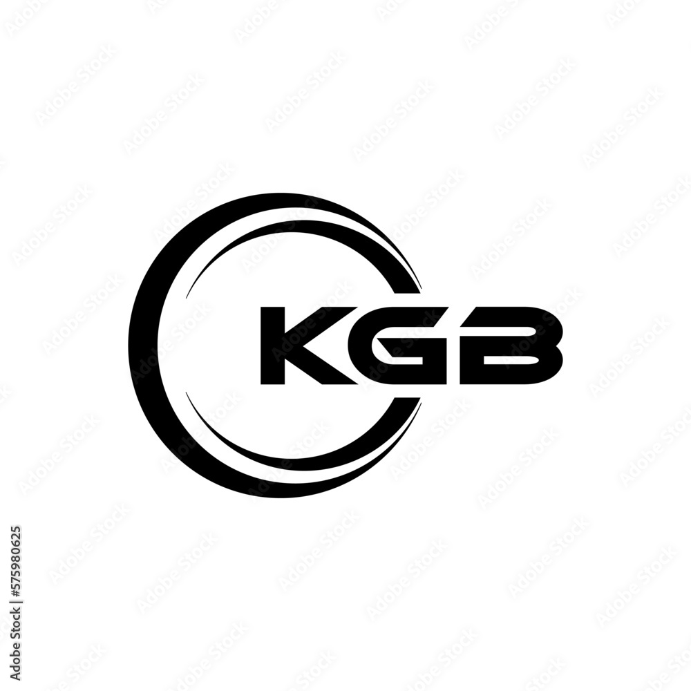KGB letter logo design with white background in illustrator, cube logo ...