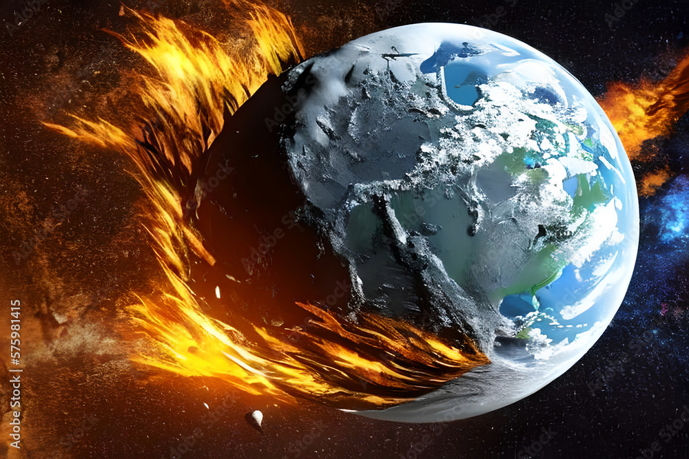 Stock-illustrationen Apocalypse. The threat of the end of the world ...