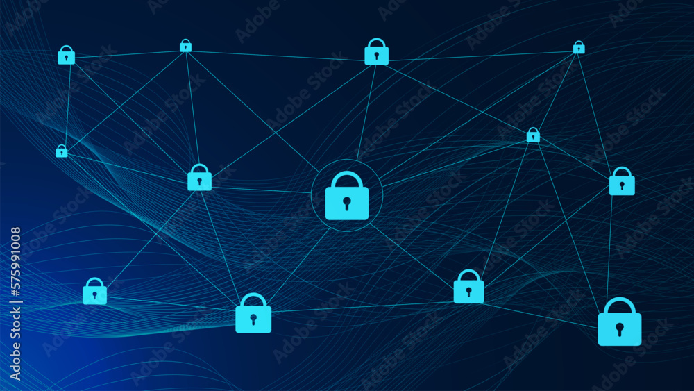 Cyber security network, network protection technology background ...