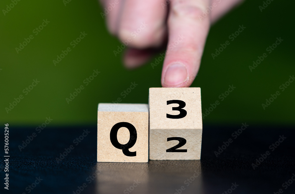 Symbol for the 3rd Quarter of the year. Hand turns dice and changes the ...