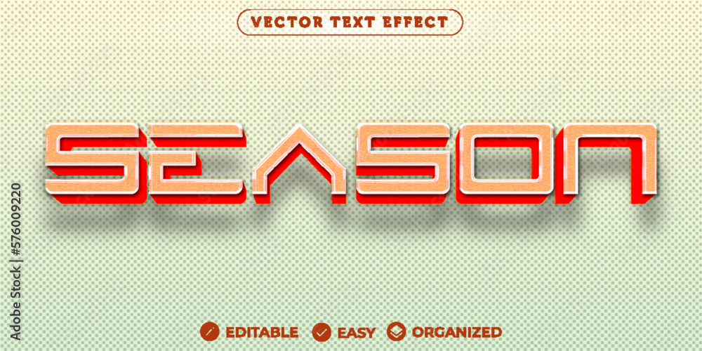 Season Text Effect,Fully Editable Font Text Effect Stock Vector | Adobe ...