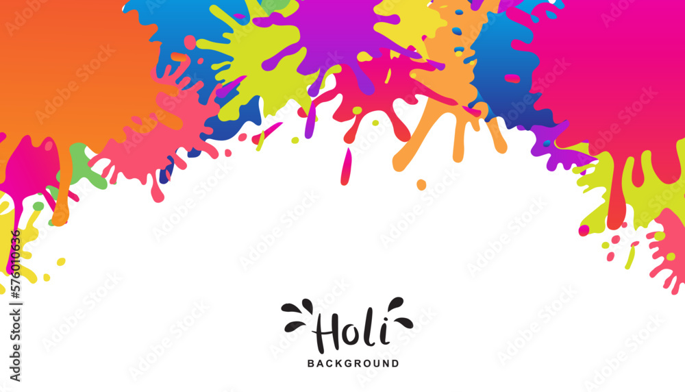 Happy Holi celebration banner. background design for Indian Festival of ...