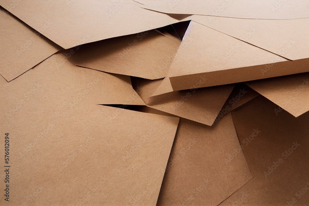 Carton or cardboard packing material. Texture of corrugated paper ...