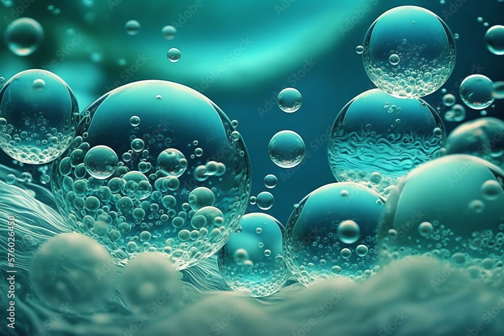 blue bubbles background. Color bubbles. Bubble background. Generative ...