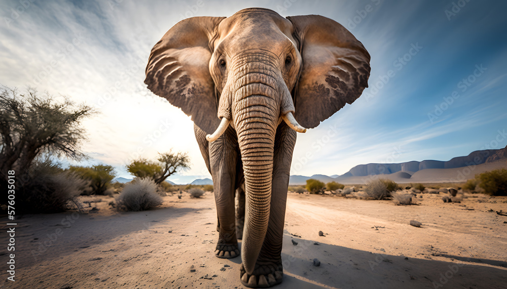 Stockillustratie This awe-inspiring image captures the strength and ...