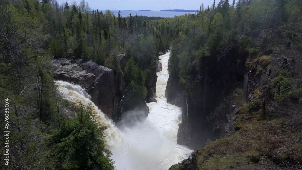 Aguasabon Falls and Gorge in Terrace Bay, Ontario, Canada along Lake ...