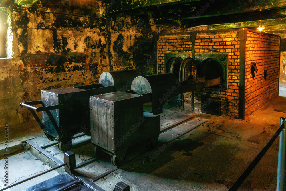 Fotka „Museum of Holocaust. Crematorium next to the gas chamber ...