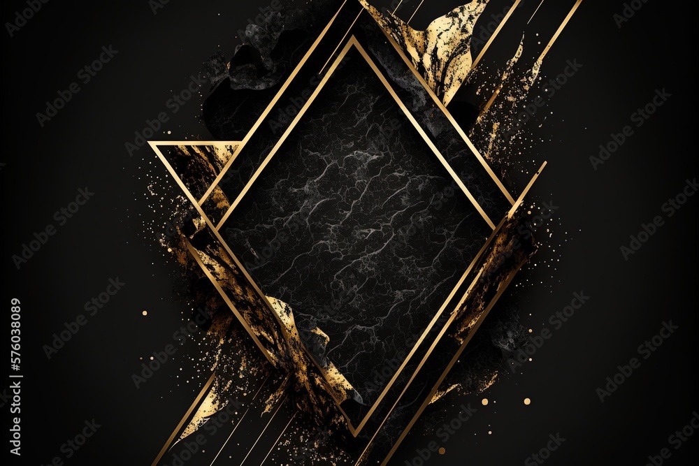 Abstract golden futuristic background. Combinations of black and golden ...