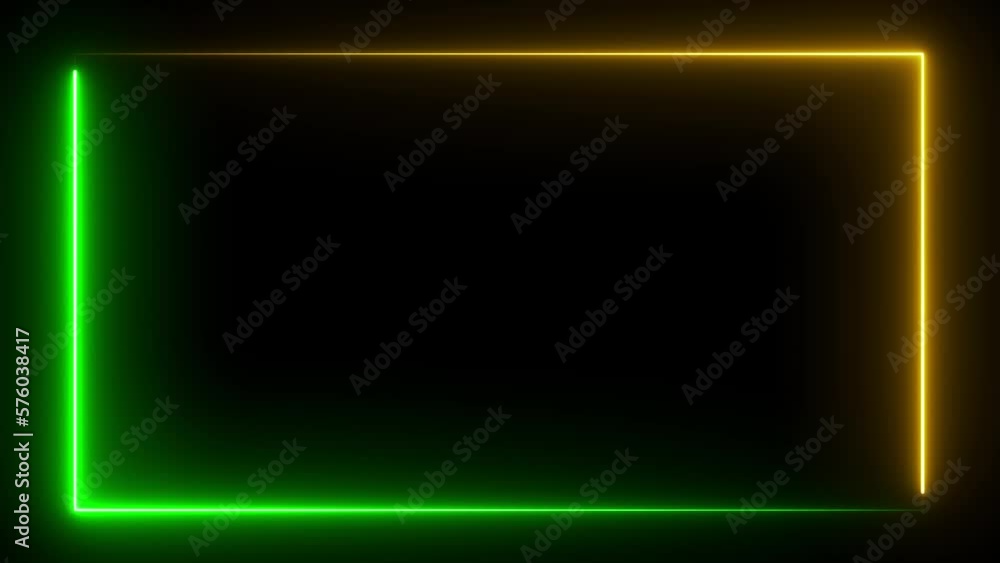 Futuristic neon glowing frame background. Colorful laser show seamless ...