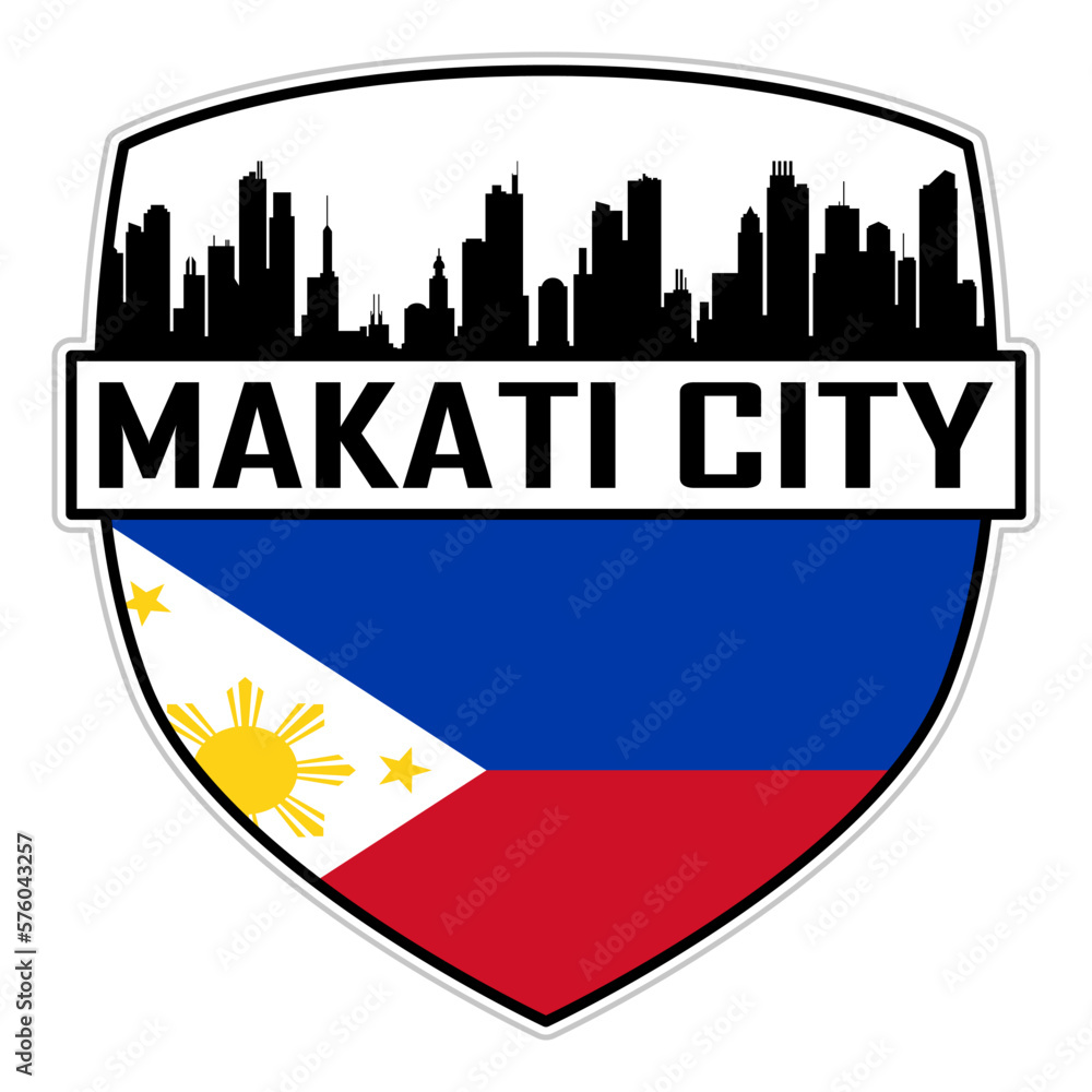 Makati City Philippines Flag Skyline Silhouette Makati City Philippines ...