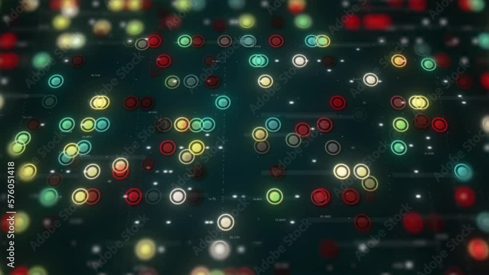 Futuristic Digital Big Data Background, Binary Code Animation Background. Digital Data Analysis ...