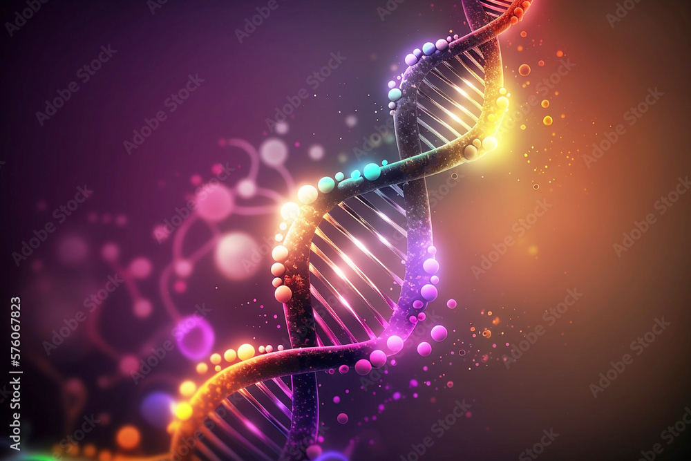 ภาพประกอบสต็อก DNA 3d of dna structure 2 strands of DNA strand genetic bacteria abstract ...