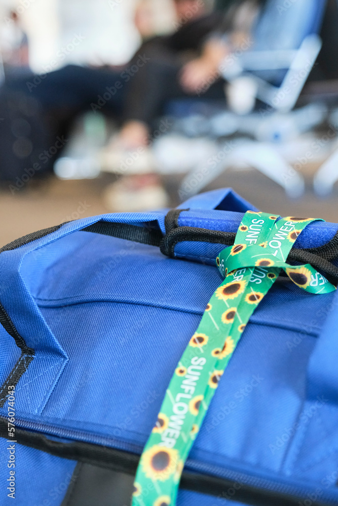 Lanyard of sunflowers, symbol of people with invisible or hidden ...