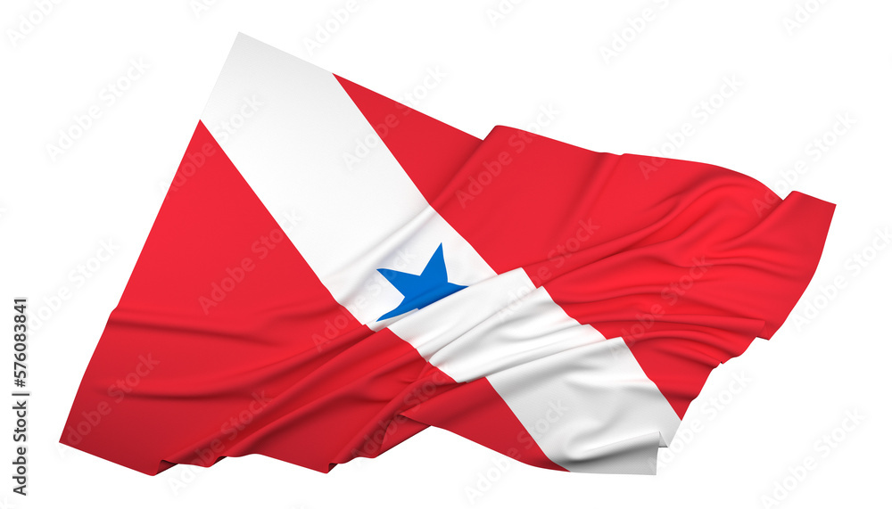 Bandeira do estado do Pará, região Norte, Brasil - Ilustração 3D Stock ...