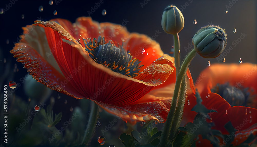 Red Poppy Flower Memorial for Fallen Soldiers - Symbol of Remembrance ...