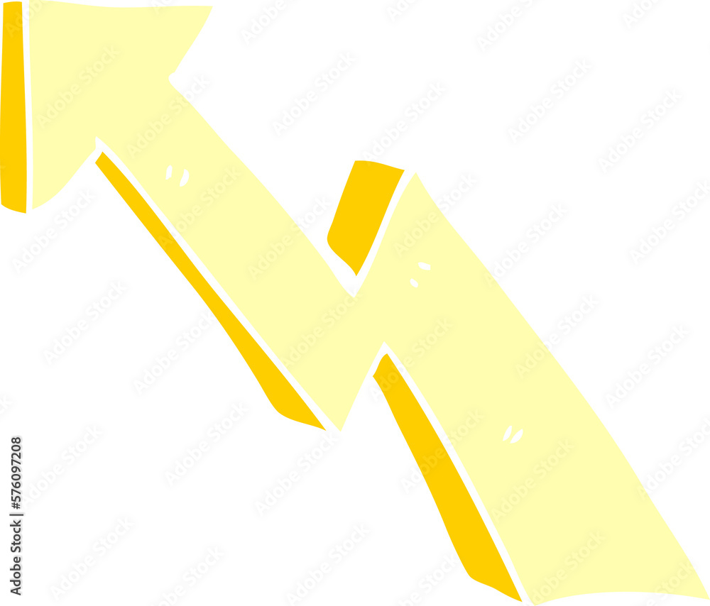cartoon doodle rising arrow Stock Illustration | Adobe Stock