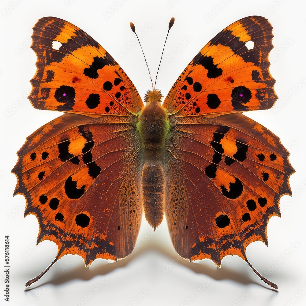 Question Mark butterfly Polygonia interrogationis Stock Illustration ...