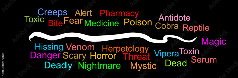 Snake vector silhouette illustration isolated on black background ...