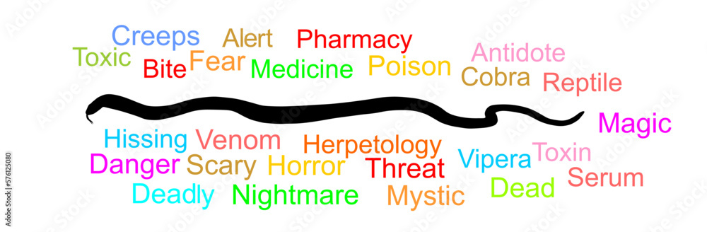 Snake vector silhouette illustration isolated on white background ...