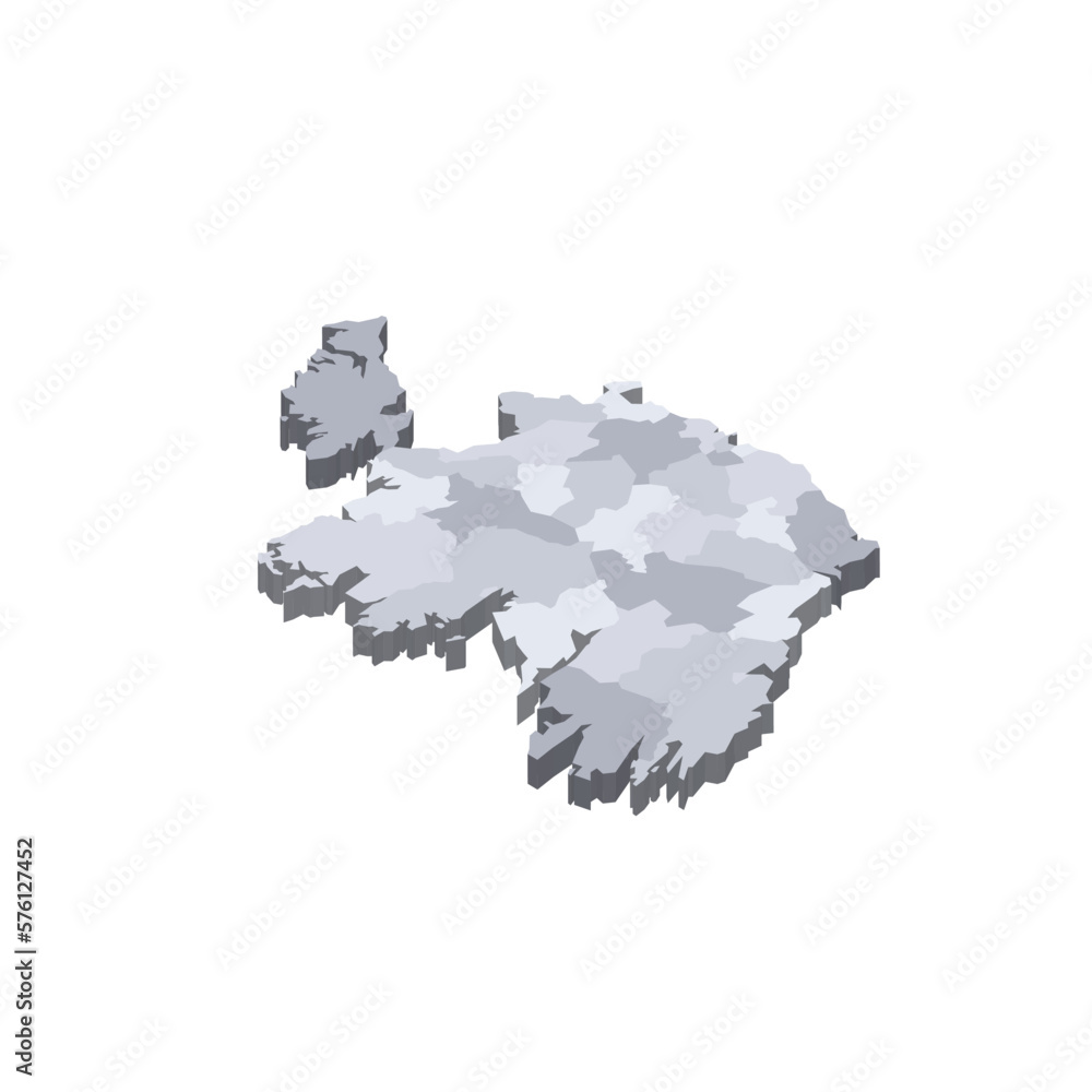 Ireland political map of administrative divisions - counties and cities ...