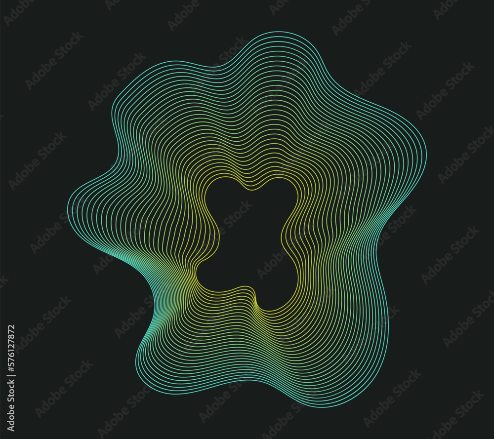 Stockvector Abstract geometric shapes trending futuristic line design ...